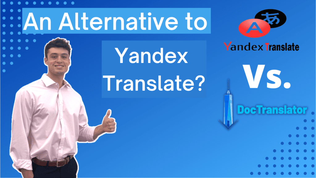 Yandex Translate Alternative ⭐️ DocTranslator