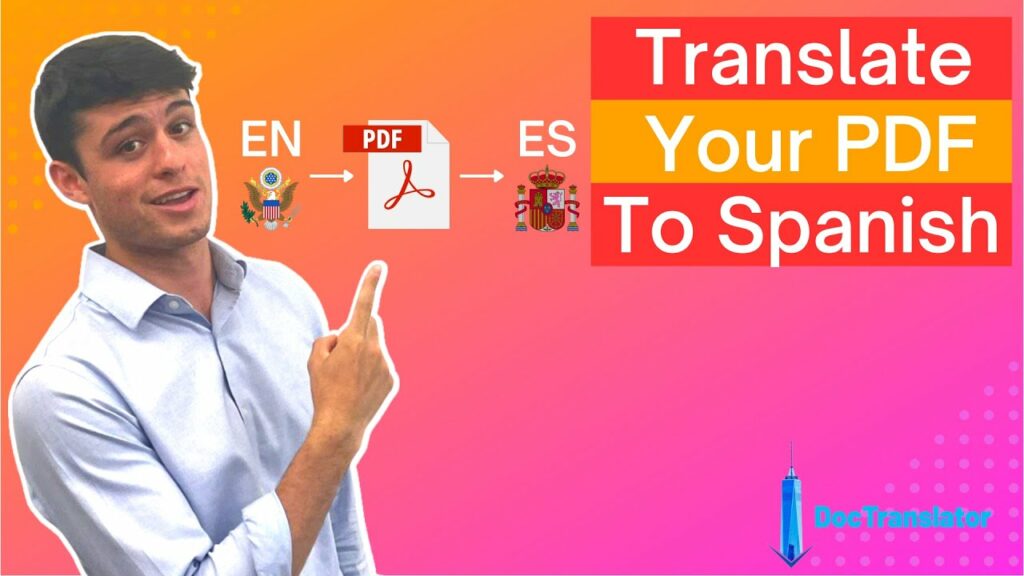Translate PDF English To Spanish Online ⭐️ DocTranslator