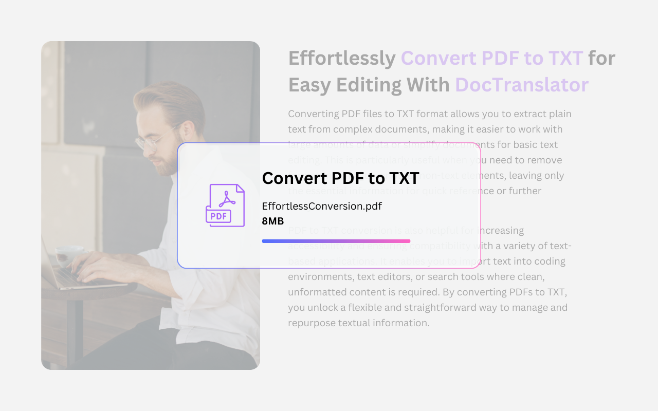 Convert PDF To TXT Online ⭐️ DocTranslator