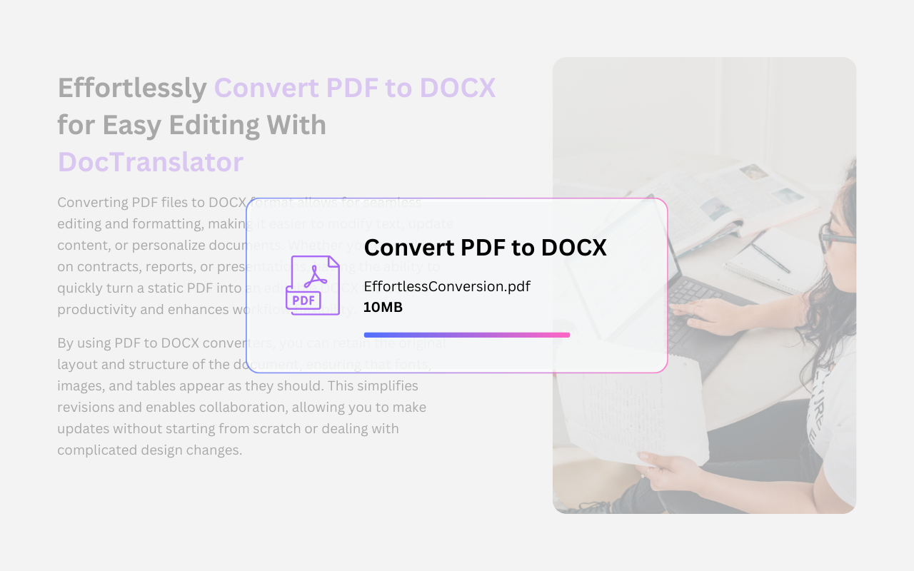 Accurately Convert PDF To DOCX ⭐️ DocTranslator