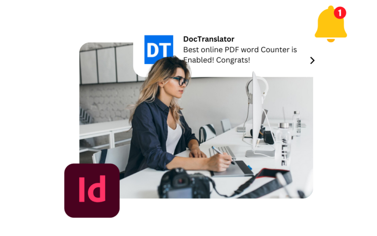 El mejor contador de palabras de documentos de InDesign en línea ⭐️ DocTranslator